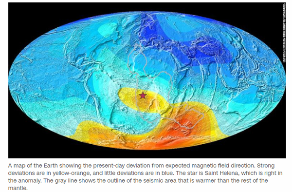Study: South Atlantic magnetic field anomaly existed for 11 million ...